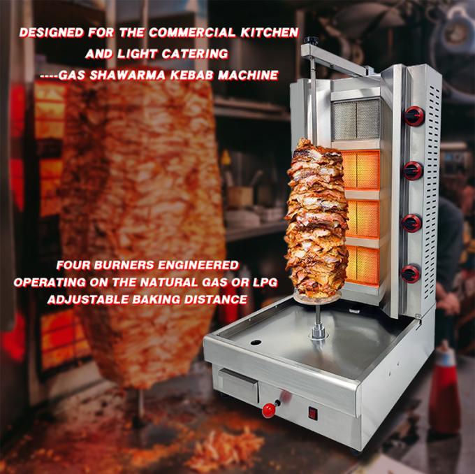 Gas Shawarma Machine 4 Burner - Livoken Bakery Equipment