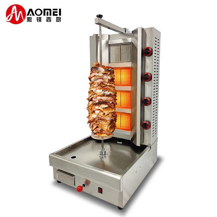 25 KG Gas 4-burner Electric Grill Kebab Machine/doner machine/shawarma ...