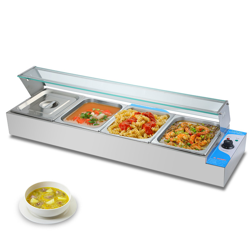 Restaurant Buffet Food Warmer Machine 4 Pans 1170*350*305mm Stainless ...