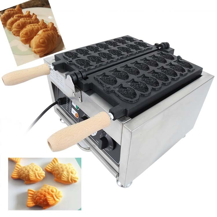 Automatic Non-Stick Goldfish Waffle Machine High Productivity Fish ...